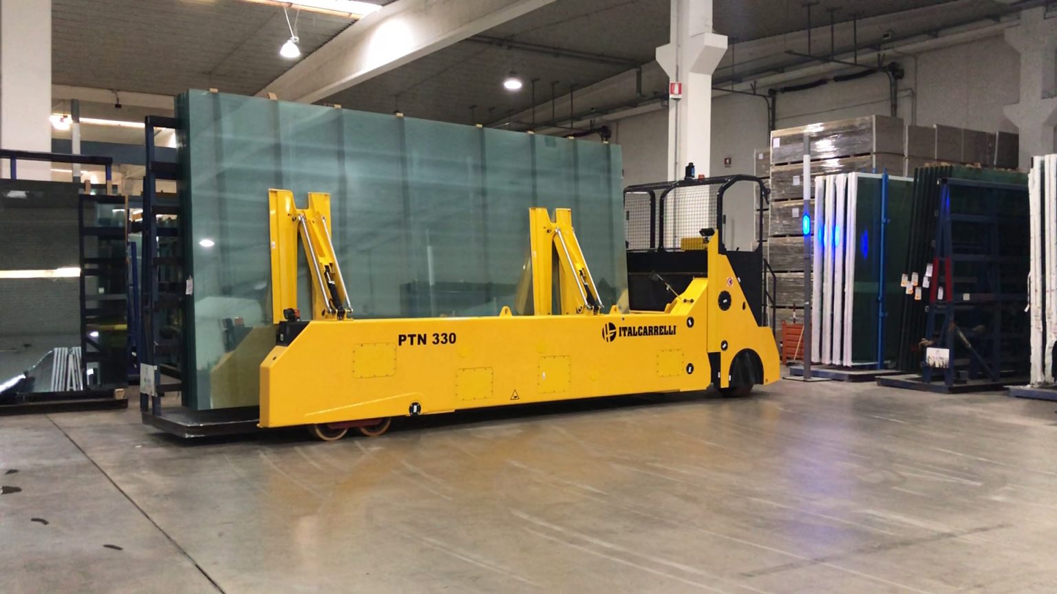 logistics in float glass factories. Latest systems for LGV inloaders