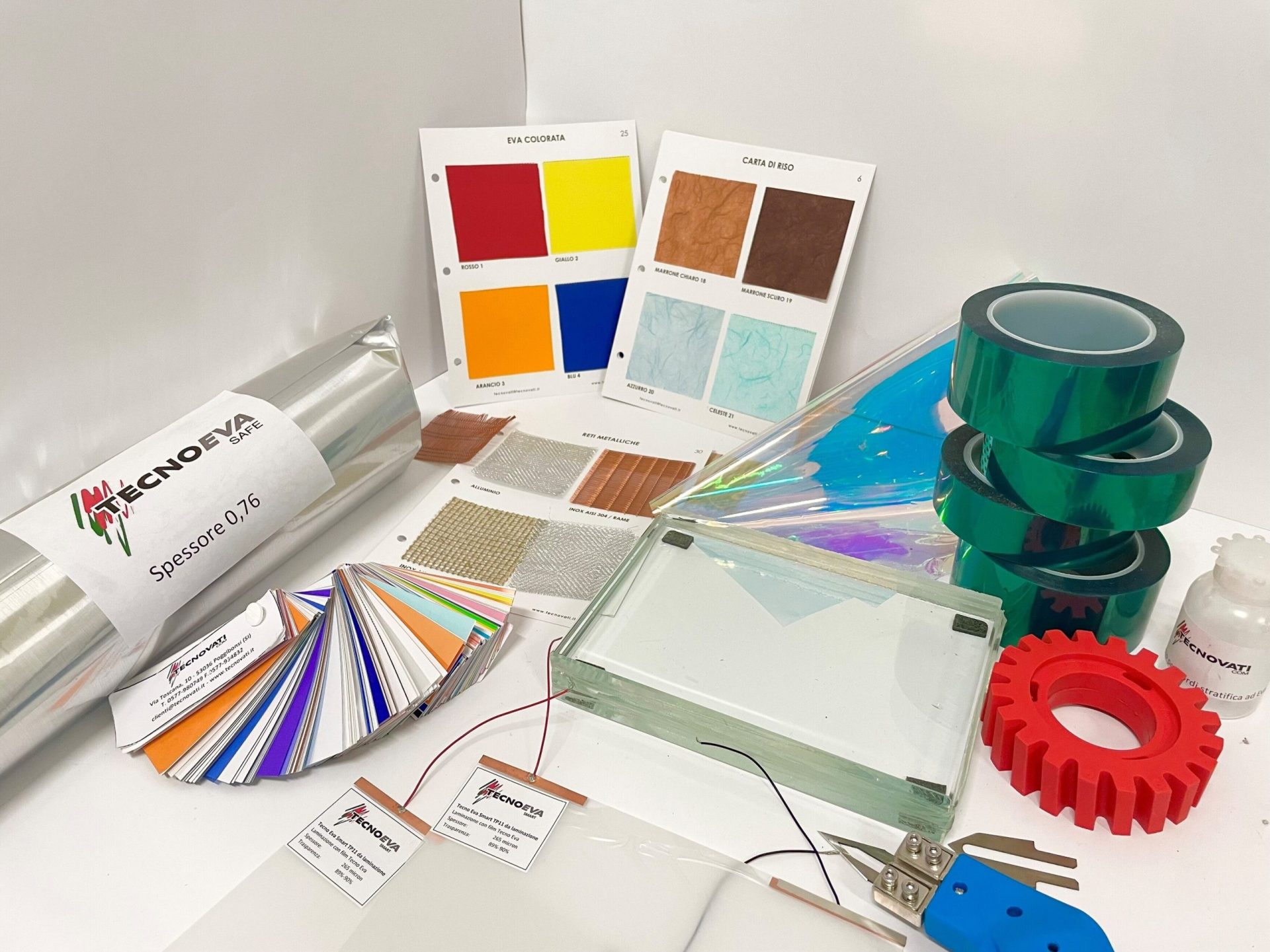 TECNO EVA: glass lamination film and TECNO SAFE: safety interlayer